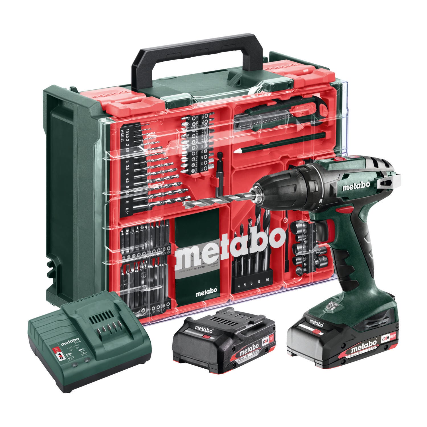 METABO Akku-bore-/skruemaskine BS 18 sæt WORKSHOP 74 dele